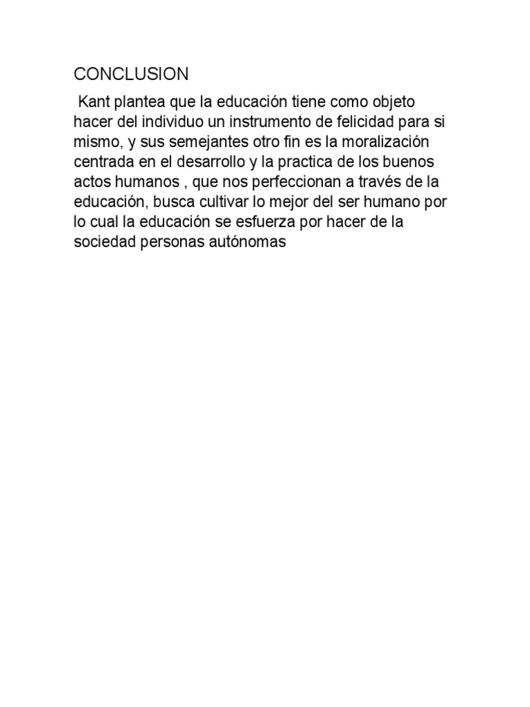 Conclusion | PDF | Relaciones personales, crianza y desarrollo personal