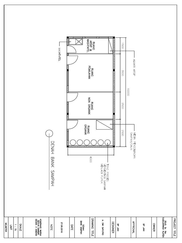 Denah Bank Sampah | PDF