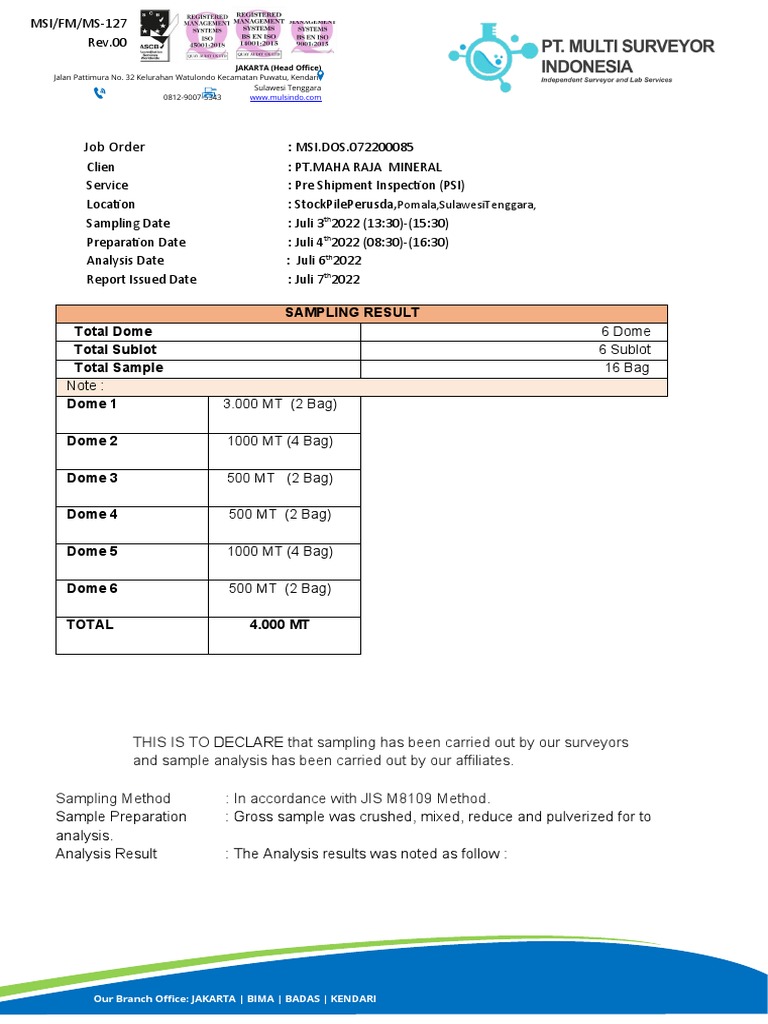 Format Laporan Psi | PDF