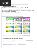 Prueba de Los Días y Meses Del Año | PDF