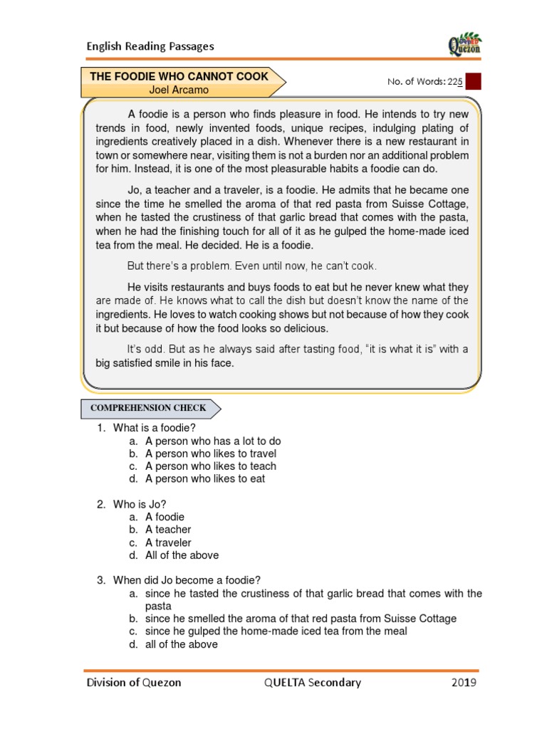 SHS English Reading Passages | PDF | Computer Generated Imagery ...