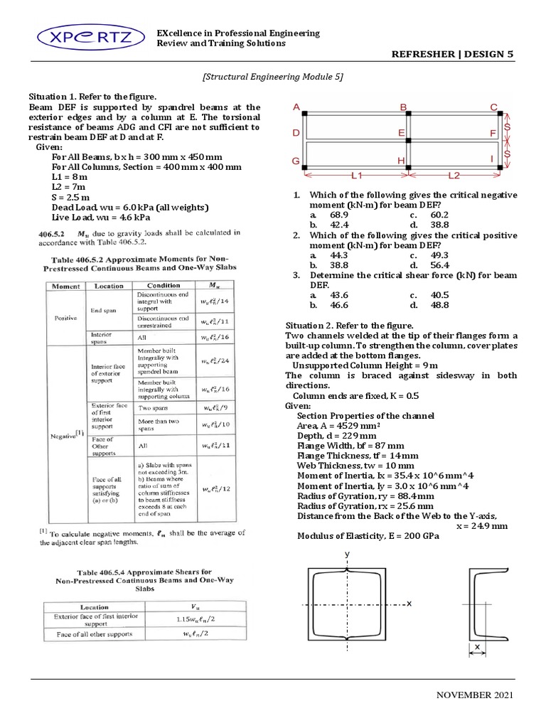 Analysis of Structural Components and Design Examples | PDF | Beam ...