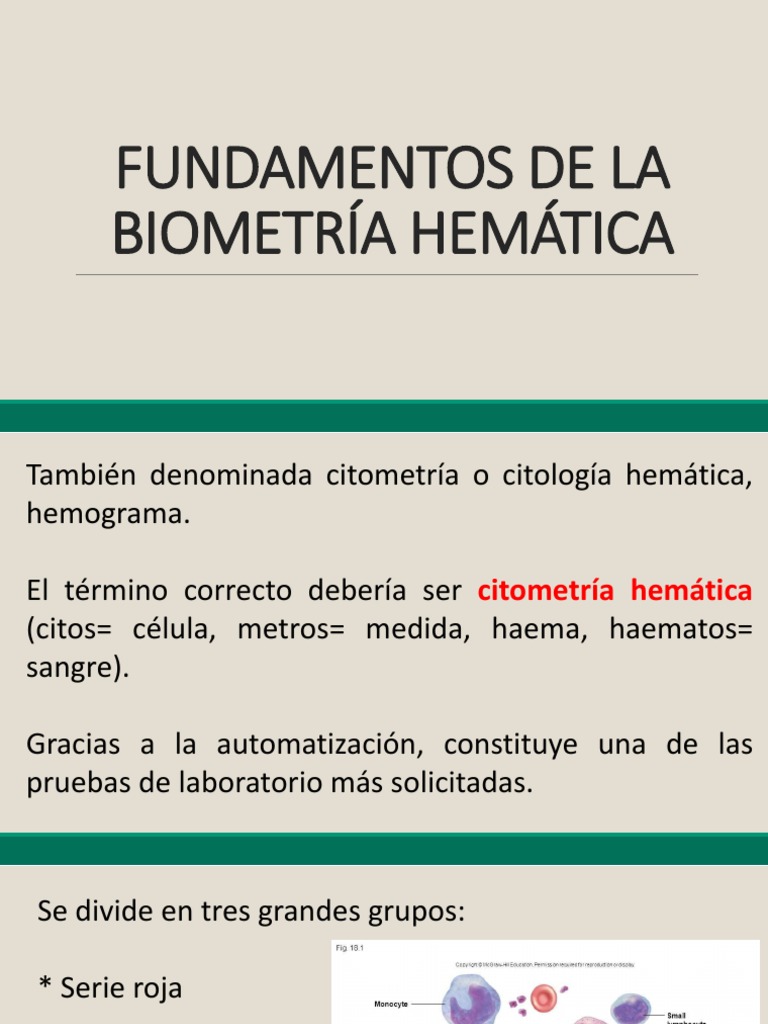 Iv. Fundamentos de La Biometría Hemática | PDF | Sangre | Leucocito