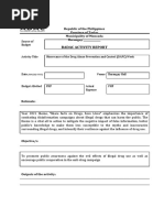 BADAC FORM - Activity Report | PDF