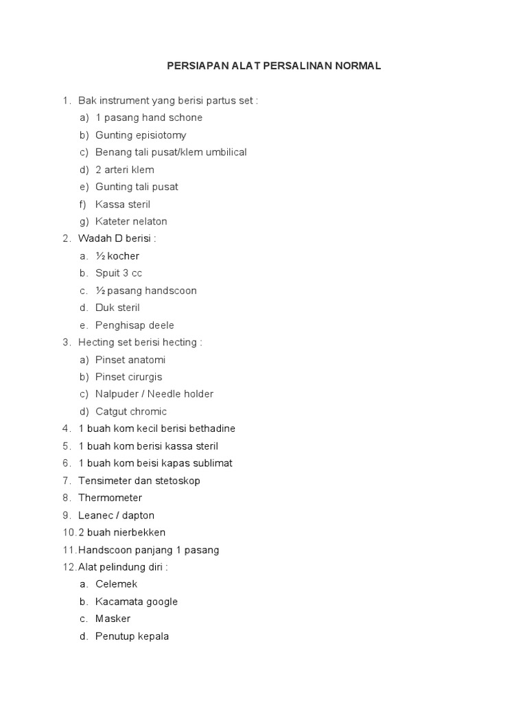 ASUHAN PERSALINAN NORMAL 60 Langkah | PDF