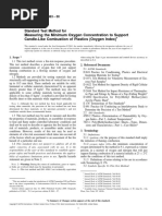 ASTM D2863: Oxygen Index Testing Standard | PDF | Combustion | Oxygen