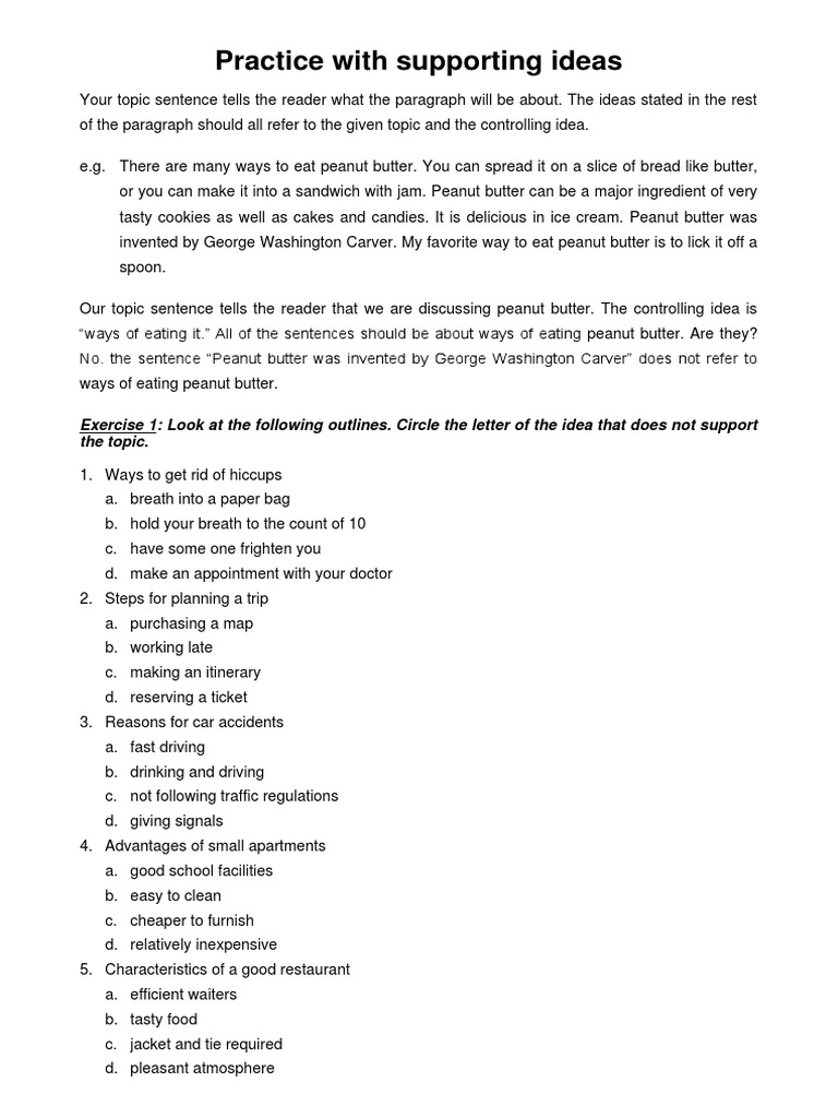 Practicing Supporting Ideas in Writing | PDF | Museum | Trees