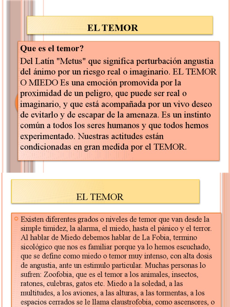 El Temor | PDF | Temor | Fobia