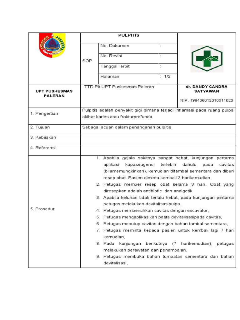 Sop Pulpitis | PDF | Sains & Matematika