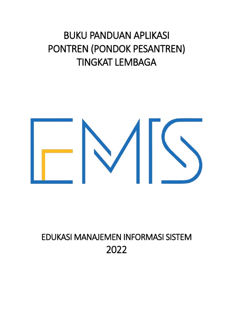 Buku Panduan Emis Pontren - Lembaga | PDF