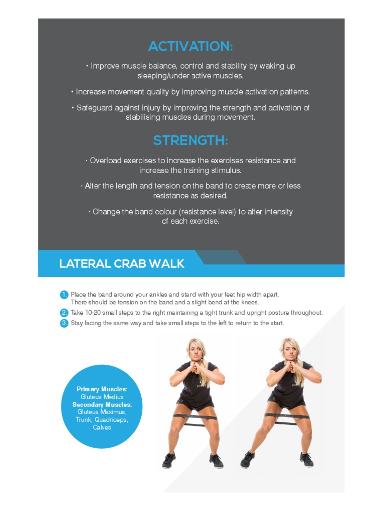 Activation:: Lateral Crab Walk | PDF | Anatomical Terms Of Motion | Joints