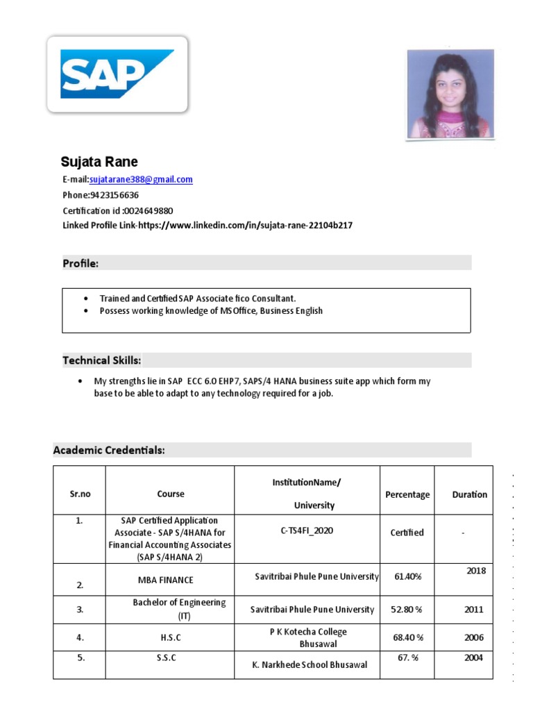 Sujata Rane | PDF | Accounts Payable | Computing