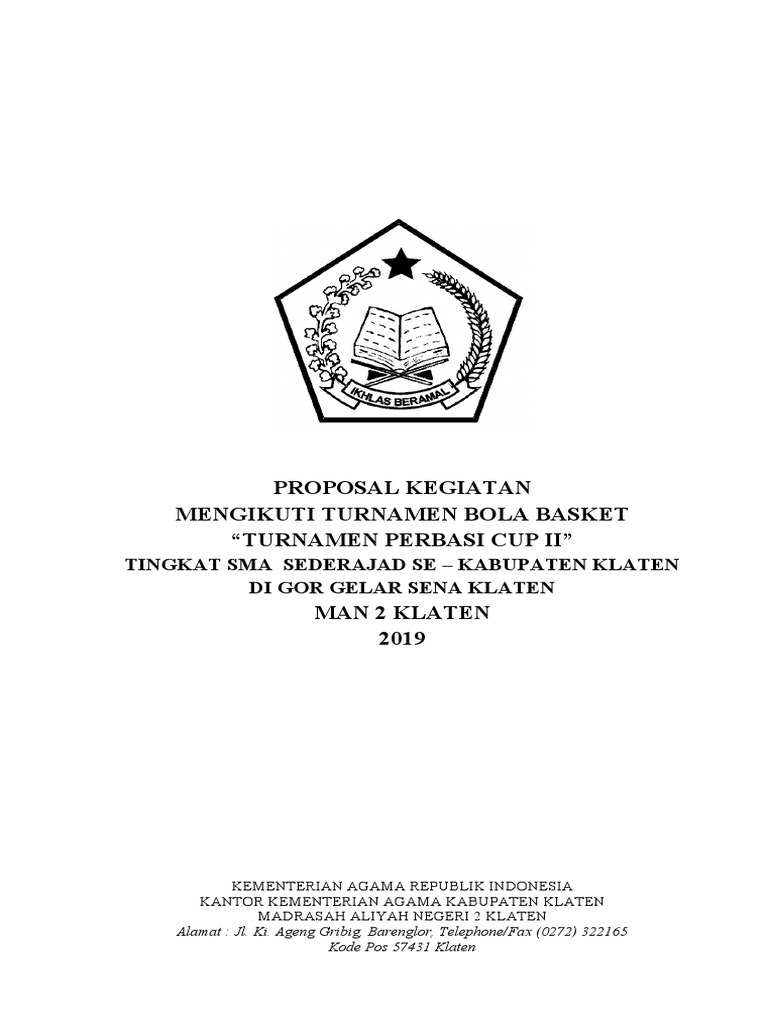 Proposal Lomba Basket PERBASI CUB II 2019 | PDF