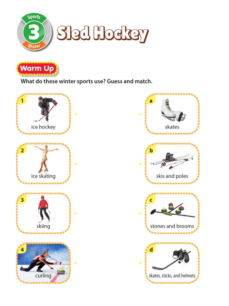 Subject Link Starter 3 - Worksheet 03 - Practice | PDF | Ice Hockey | Sled