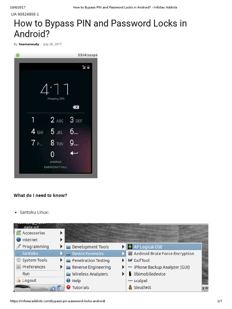 How To Bypass PIN and Password Locks in Android?: What Do I Need To ...
