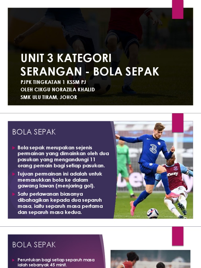 PJPK T1 KSSM Unit 3 Kategori Serangan Bola Sepak Zila Khalid | PDF