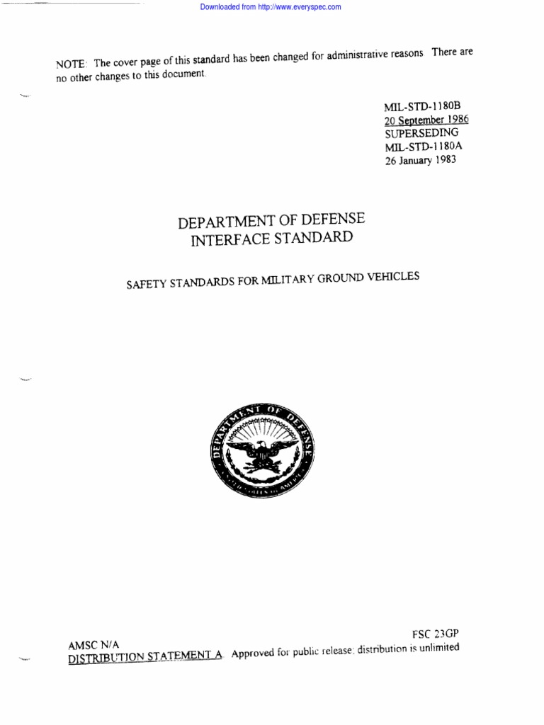 Military Ground Vehicle Safety Standards | PDF | Vehicles | Brake