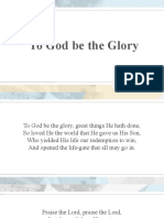To God Be the Glory: Hymn Lyrics | PDF | Glory (Religion) | Abrahamic ...
