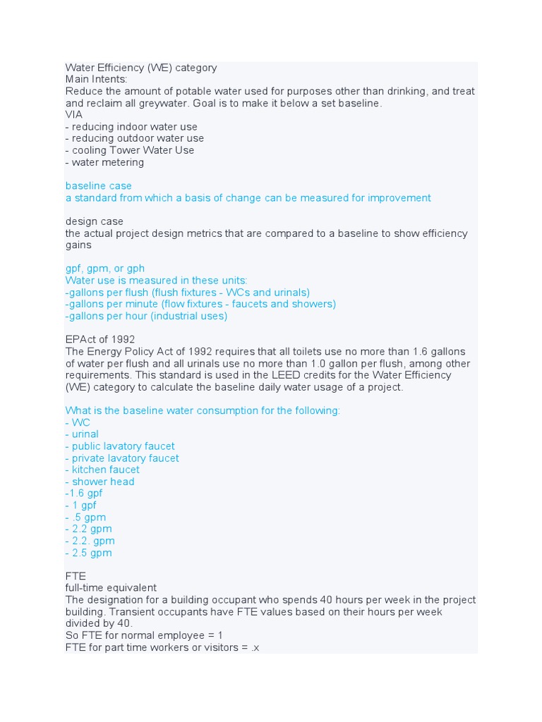 FLASHCARDS - Water Efficiency | PDF | Irrigation | Reclaimed Water