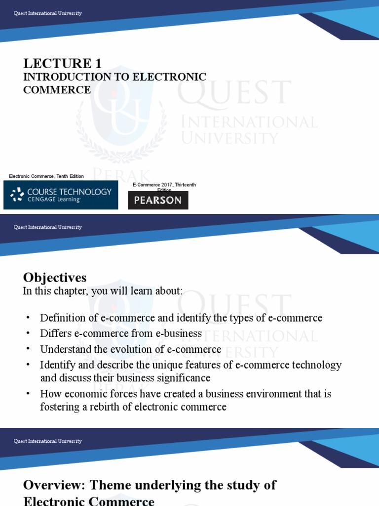 Topic1 - Introduction To E-Commerce | PDF | E Commerce | Electronic ...