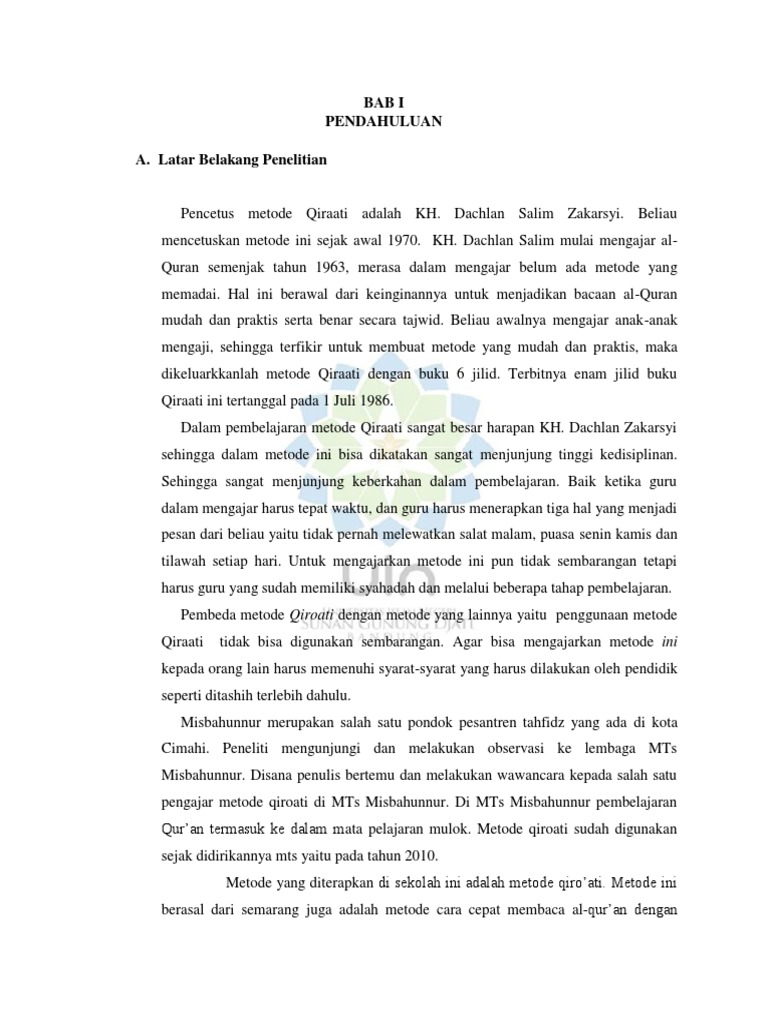 Metode Qiraati untuk Pembelajaran Al-Qur'an | PDF