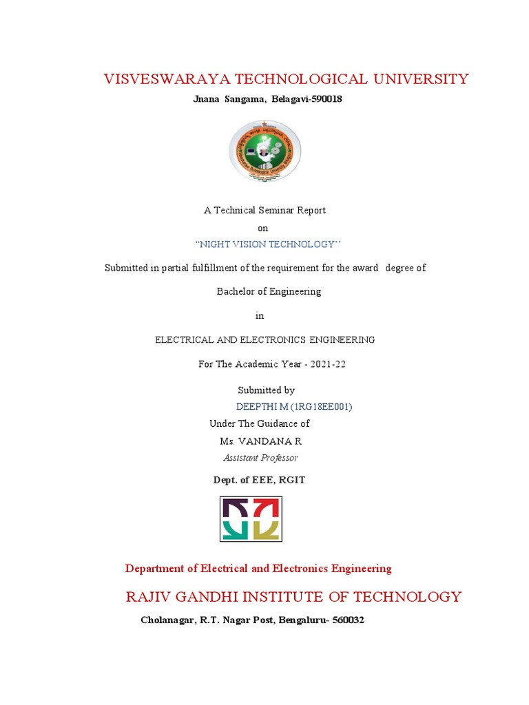 Night Vision Technology | PDF | Infrared | Thermography