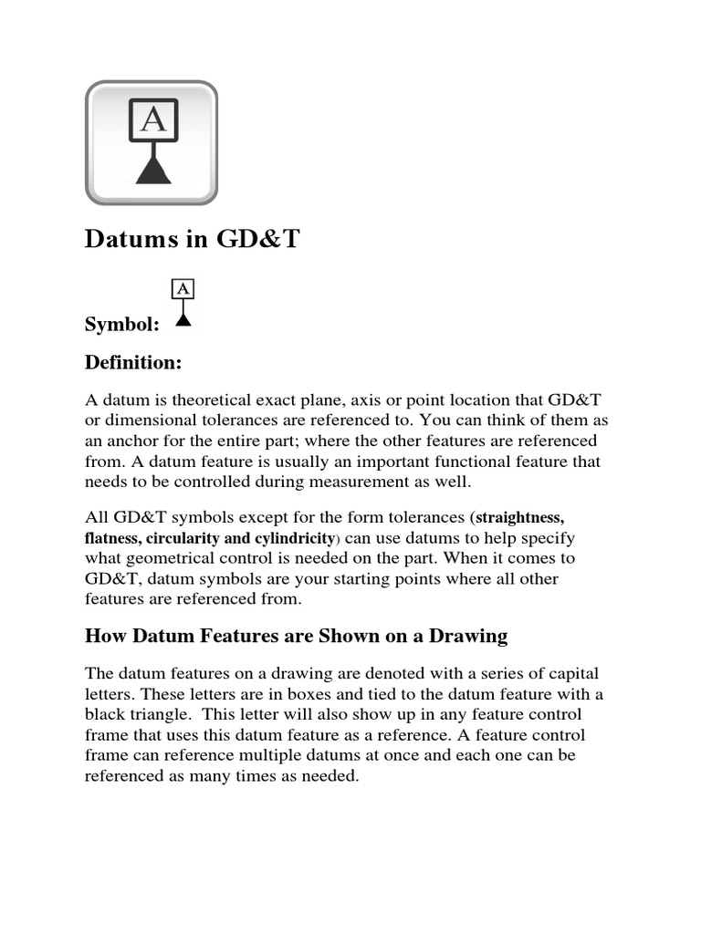 Datums in GD&T | PDF | Geometry | Mathematics