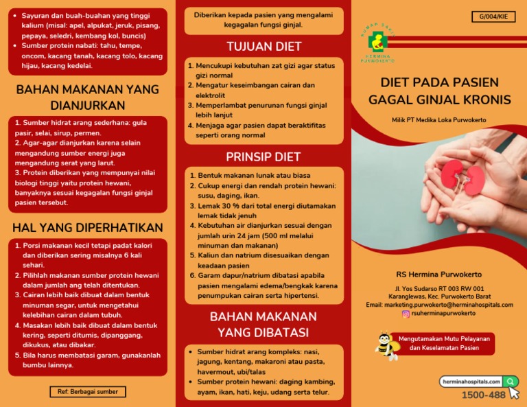 Leaflet Diet Gagal Ginjal Kronis | PDF | Memasak, Makanan, & Anggur
