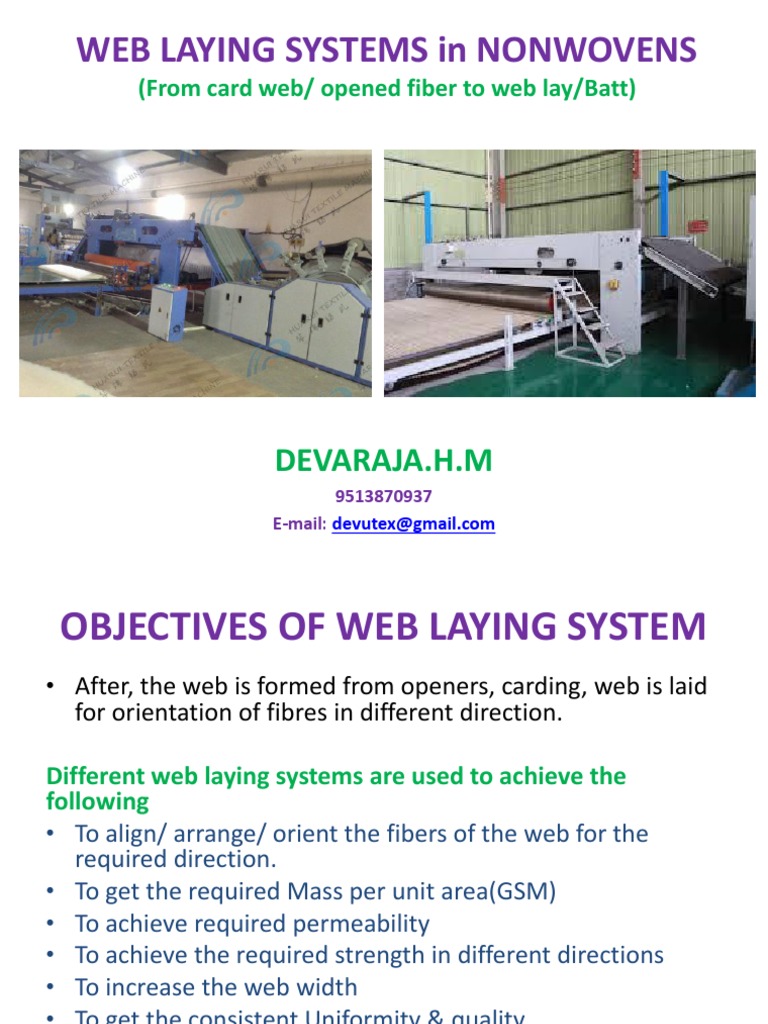 Web Lay System | PDF | Materials | Nonwoven Fabric