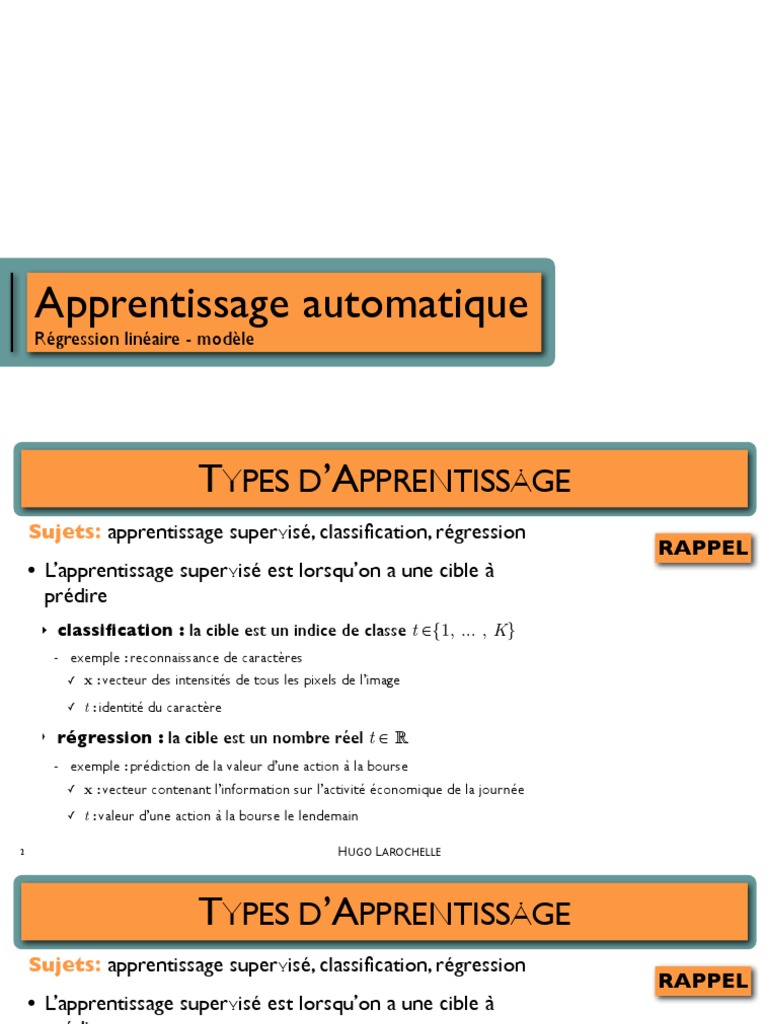 03 Regression Lineaire | PDF | Régression linéaire | Analyse de régression