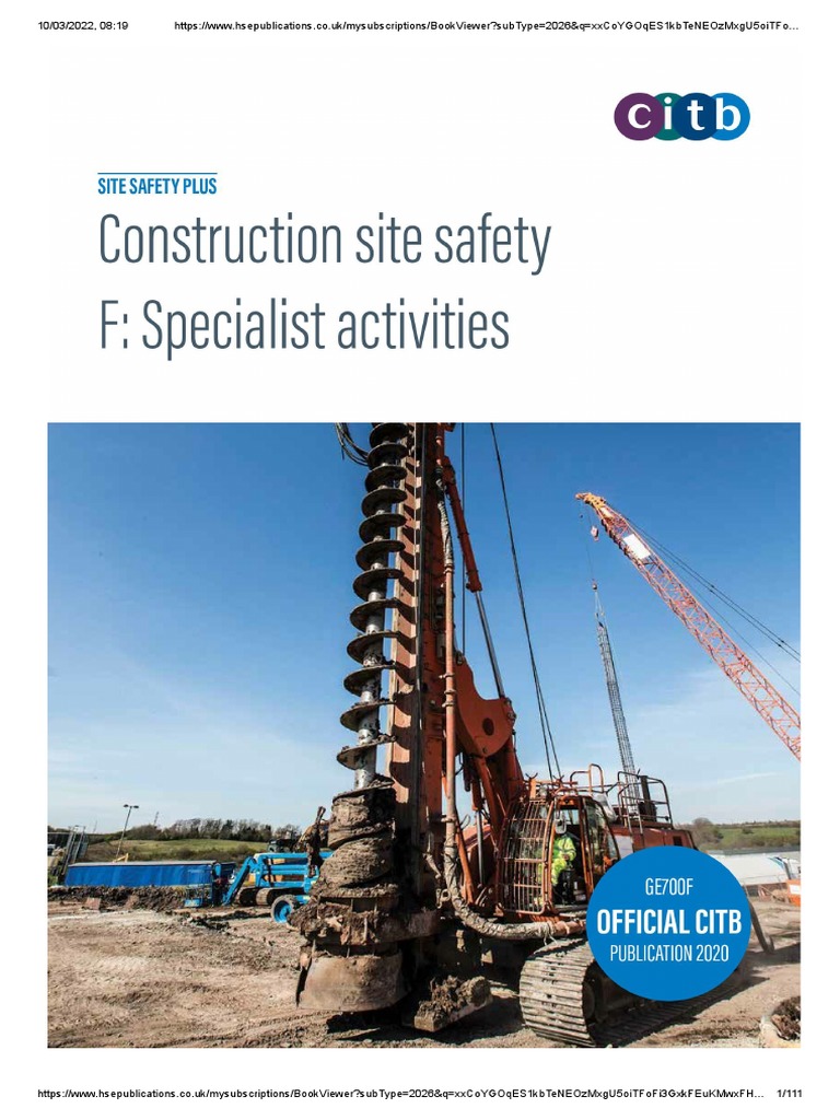 CITB GE700 Companion - Book F - Specialist Activities | PDF | Finance ...
