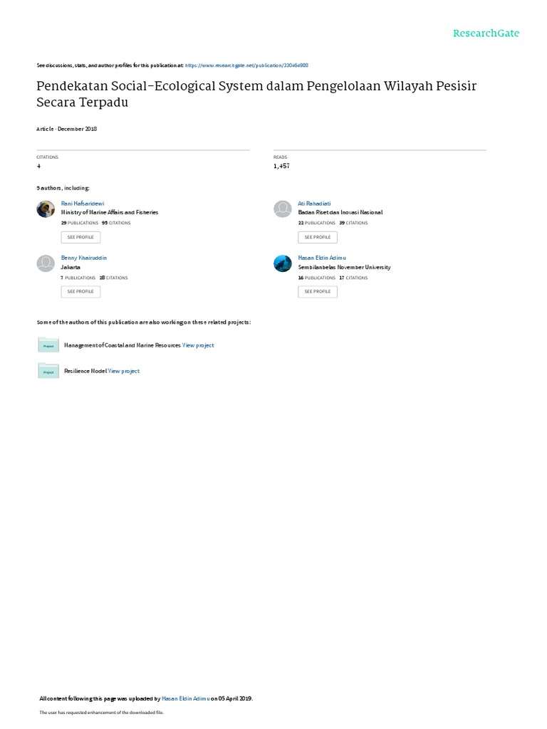 Pendekatan Social-Ecological System | PDF