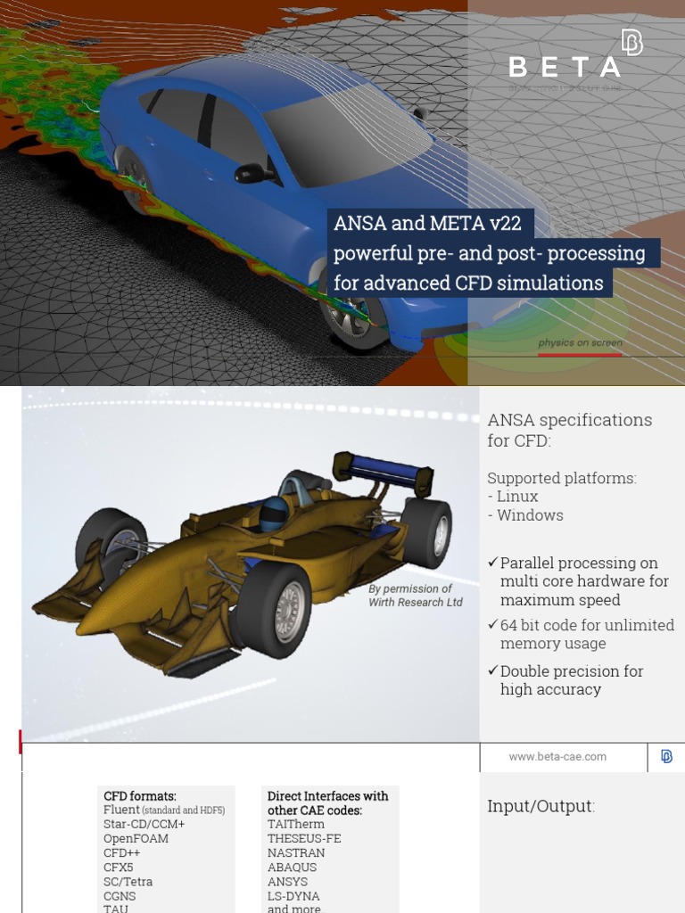 Ansa Meta For CFD Presentation | PDF | Finite Element Method | Computational Fluid Dynamics