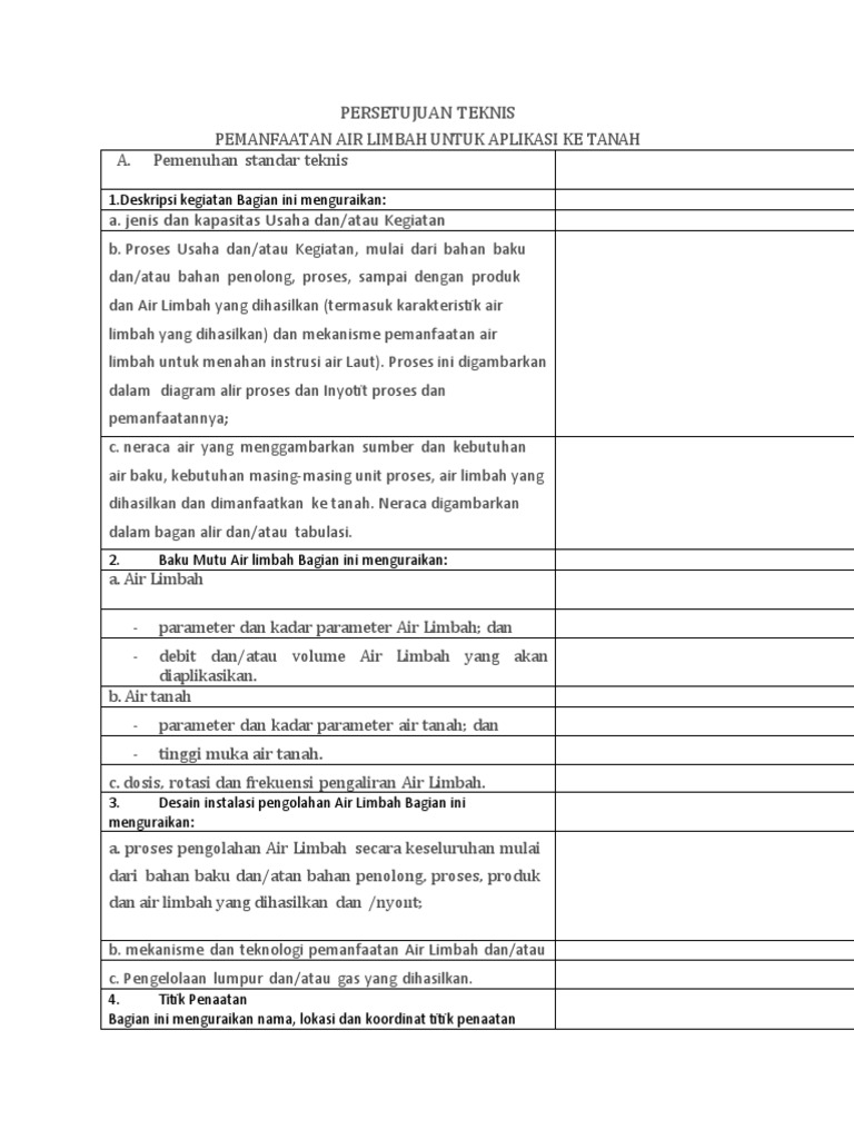 Persetujuan Teknis | PDF