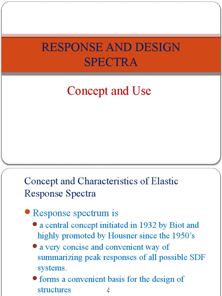 Response and Design Spectra - Concept and Use | PDF | Spectrum ...