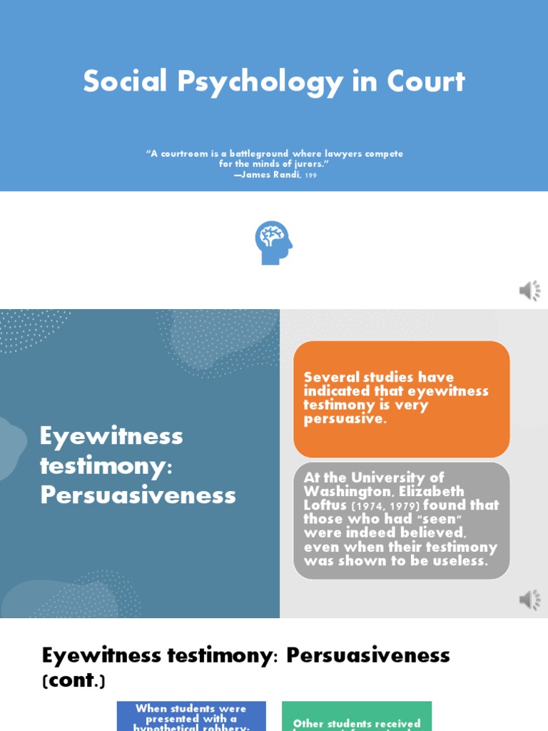 Eyewitness Testimony in Court Psychology | PDF | Witness | Public Law