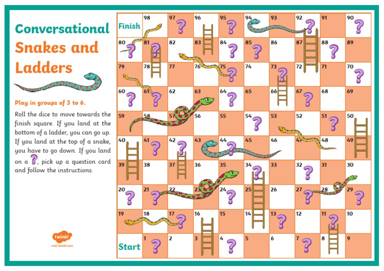 A3 Snakes and Ladders Board Game | PDF | Entertainment | Tabletop Games