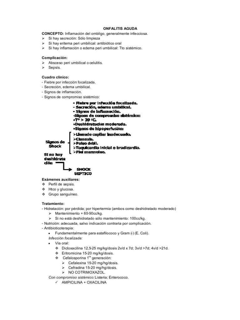 Onfalitis Aguda | PDF | Septicemia | Especialidades Medicas