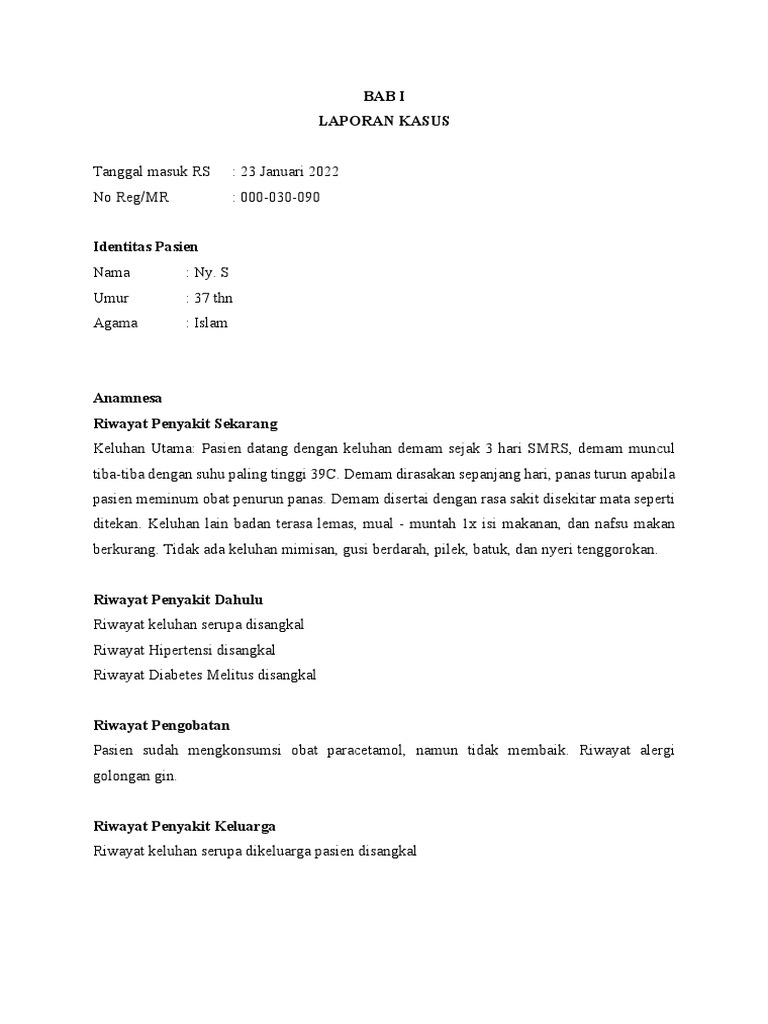 Laporan Kasus DBD | PDF