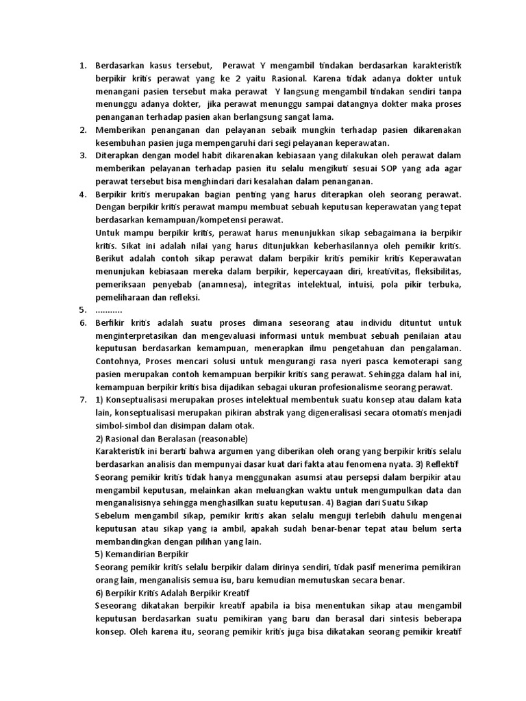 Jawaban Uts Proses Berpikir Kritis | PDF | Sains & Matematika