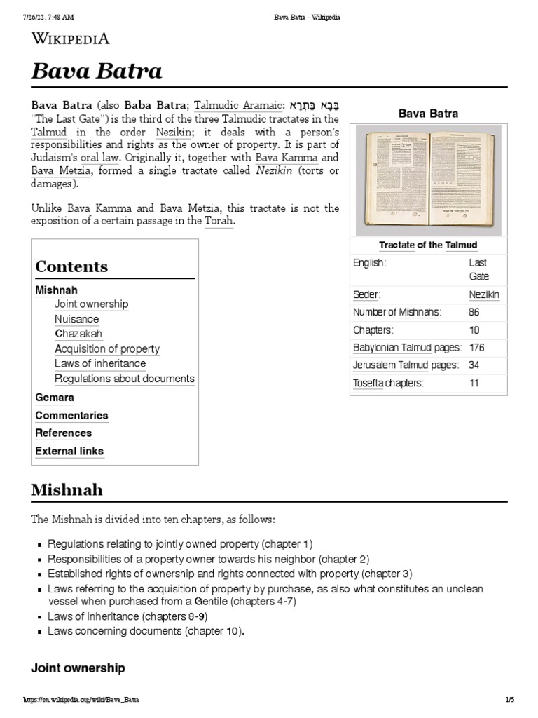Bava Batra - English | PDF | Talmud | Judaism