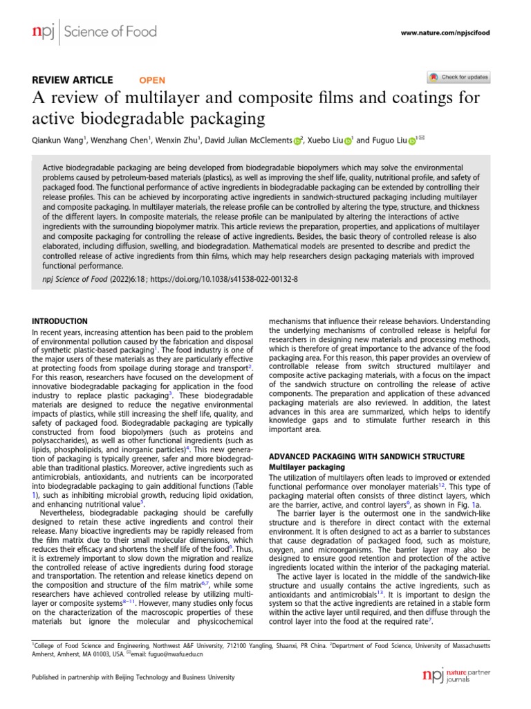A Review of Multilayer and Composite Films and Coatings For Active ...