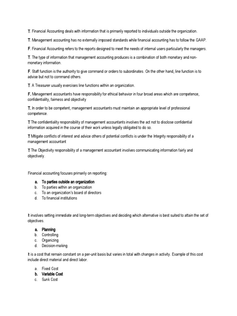 Management Accounting Exam | PDF | Accounting | Management Accounting