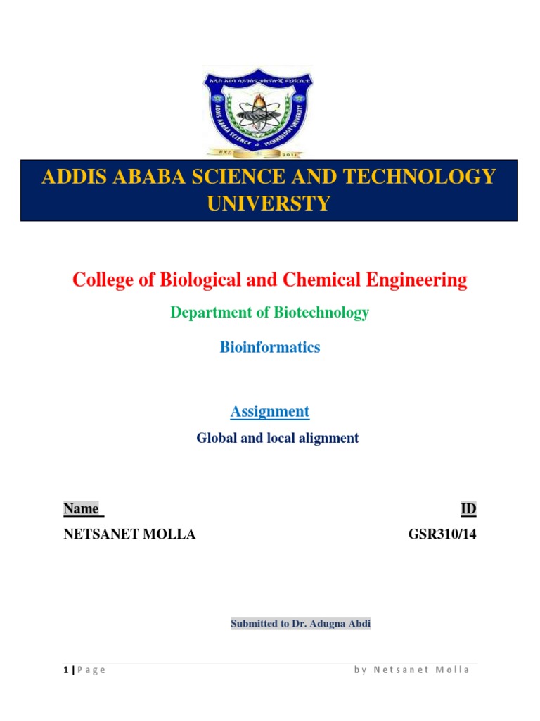 Bioinformatics Assignment Final Version2 BEST of BEST | PDF | Sequence ...