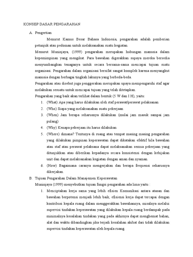 Konsep Dasar Pengarahan | PDF