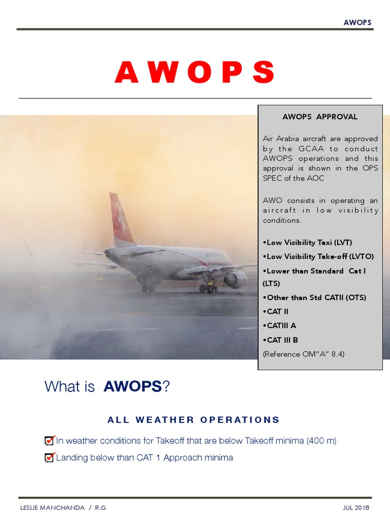 Low Visibility Operations.2018 (Air Arabia) | PDF | Aviation | Transport