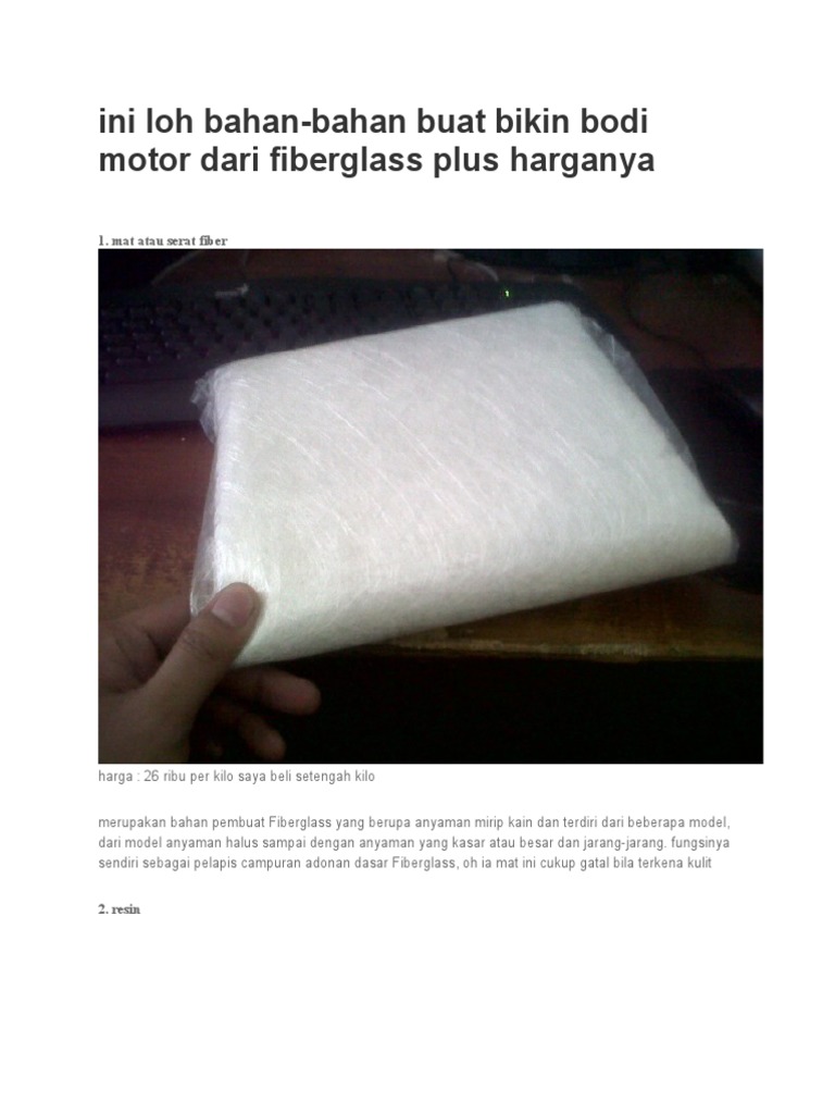 Bahan Bikin Body Motor | PDF