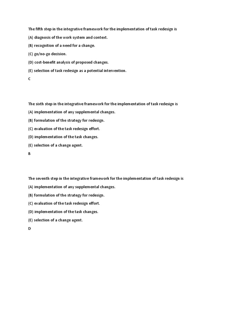 The Fifth Step in The Integrative Framework For The Implementation of ...