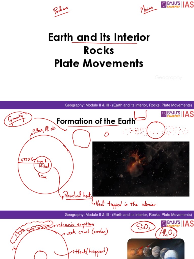 Earth Interior, Rocks, and Plate Movements | PDF | Rock (Geology ...
