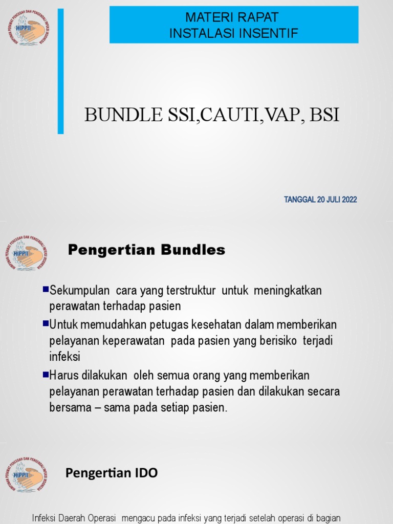 Penerapan BUNDLEs HAIs IPCN Lanjut 2019 (TUTI) Rapat Icu | PDF | Sains ...